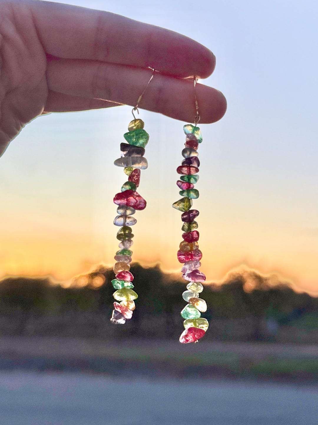 Colorful Stone Earring Rainbow Earring Dangle Colorful Drop Earring Y2K ...