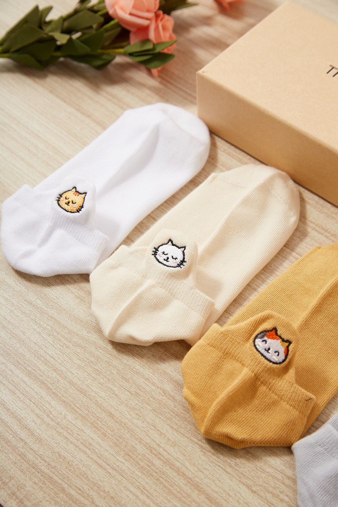 Cat Lover Gift, Cat Mom Socks, Premium No Show Cat Socks, Creative Cute ...