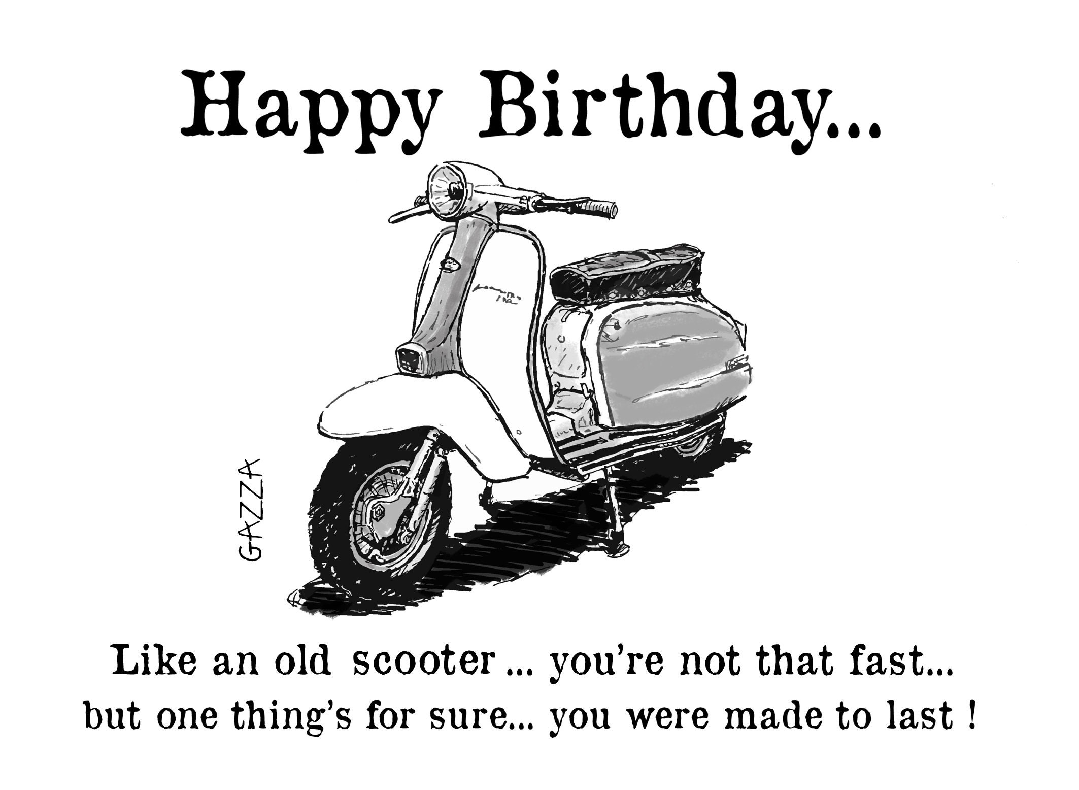 Scooter Birthday Card - Etsy
