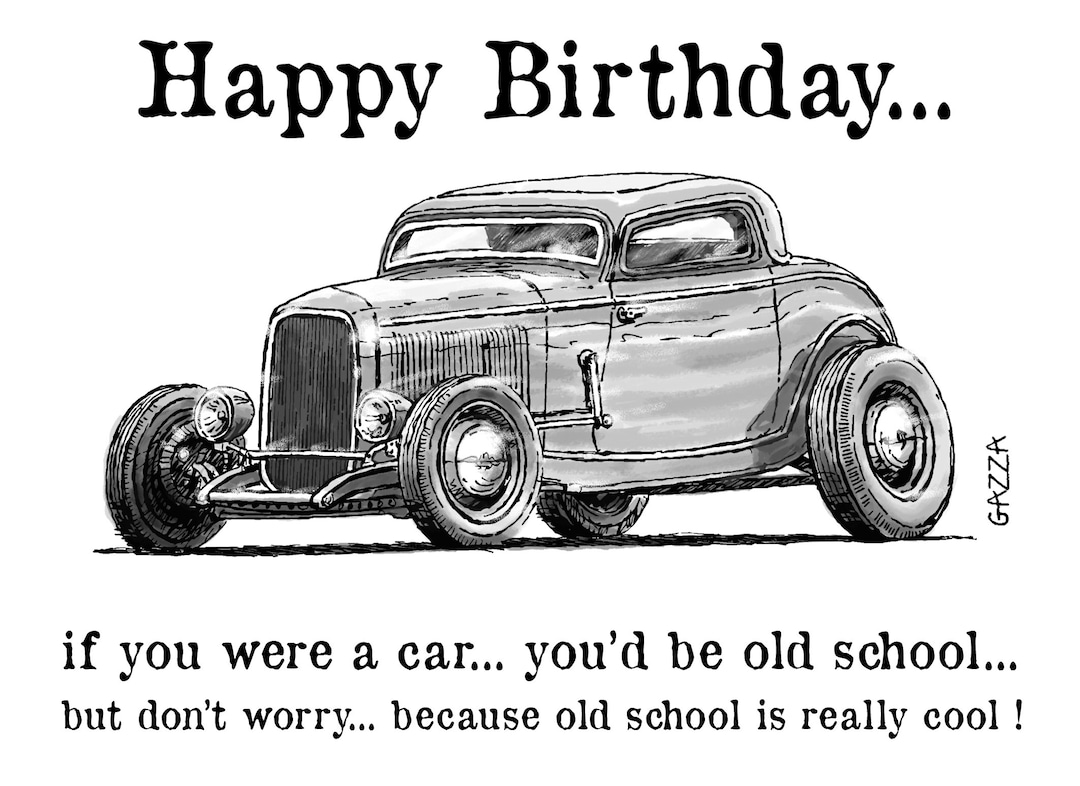 Hot Rod Birthday Card - Etsy
