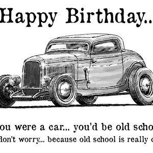 Hot Rod Birthday Card - Etsy