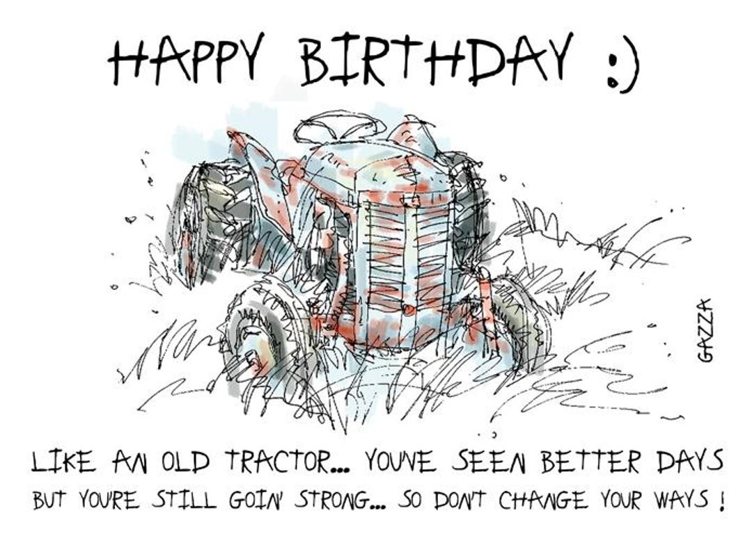Old Tractor Relic - Birthday Card - by Gazza Miller - Etsy