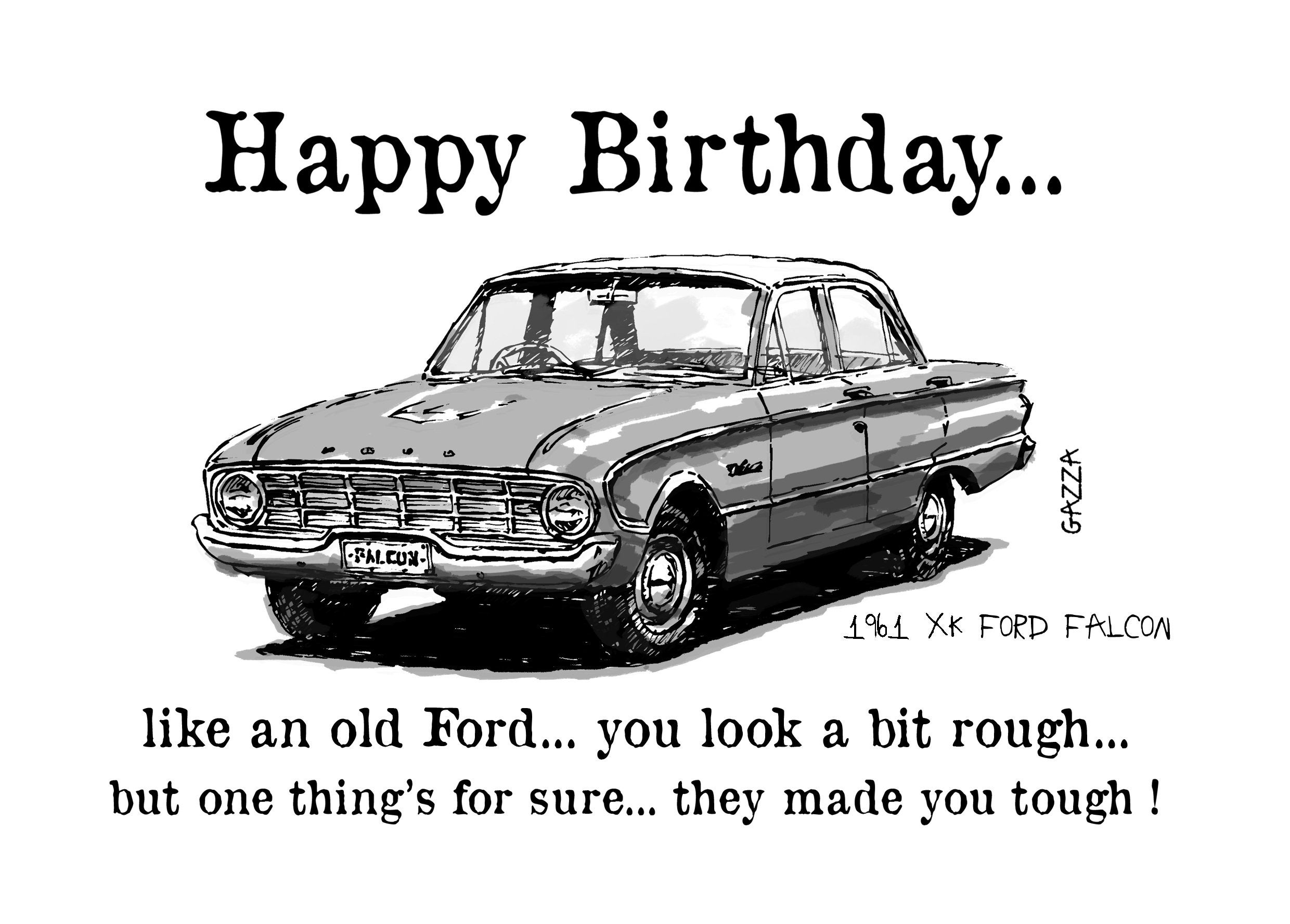 XK Ford Falcon Birthday Card Made You Tough - Etsy