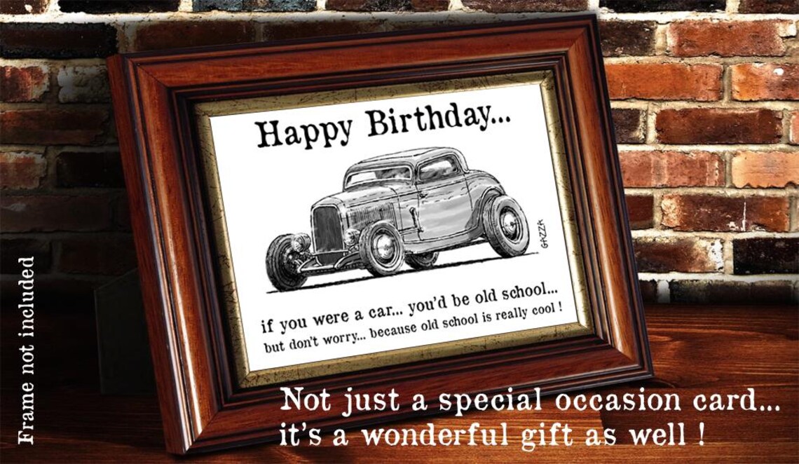 Hot Rod Birthday Card - Etsy
