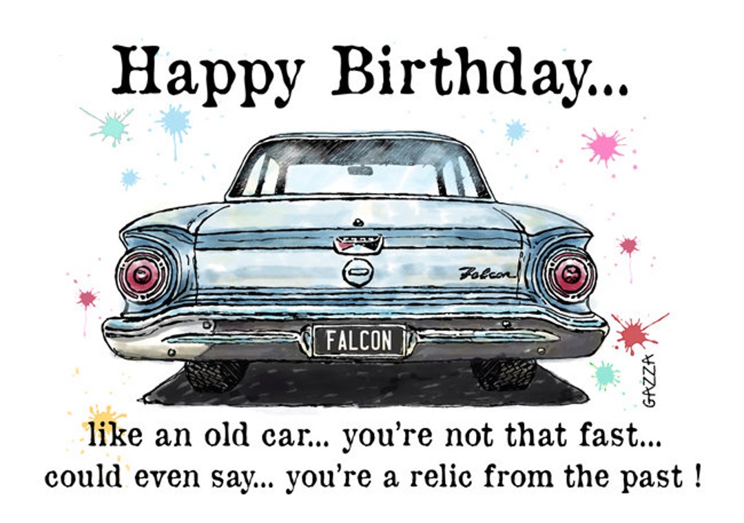 Ford Falcon - Birthday Card - Etsy