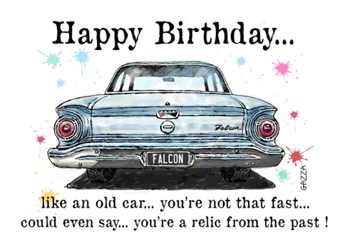Ford Falcon - Birthday Card - Etsy