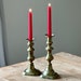 Set of 2 Antique Victorian Brass Candle Holders - Etsy