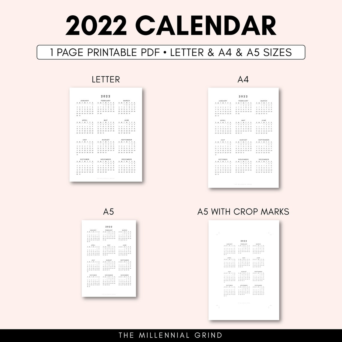 Free printable mini calendar 2022 - questwriter