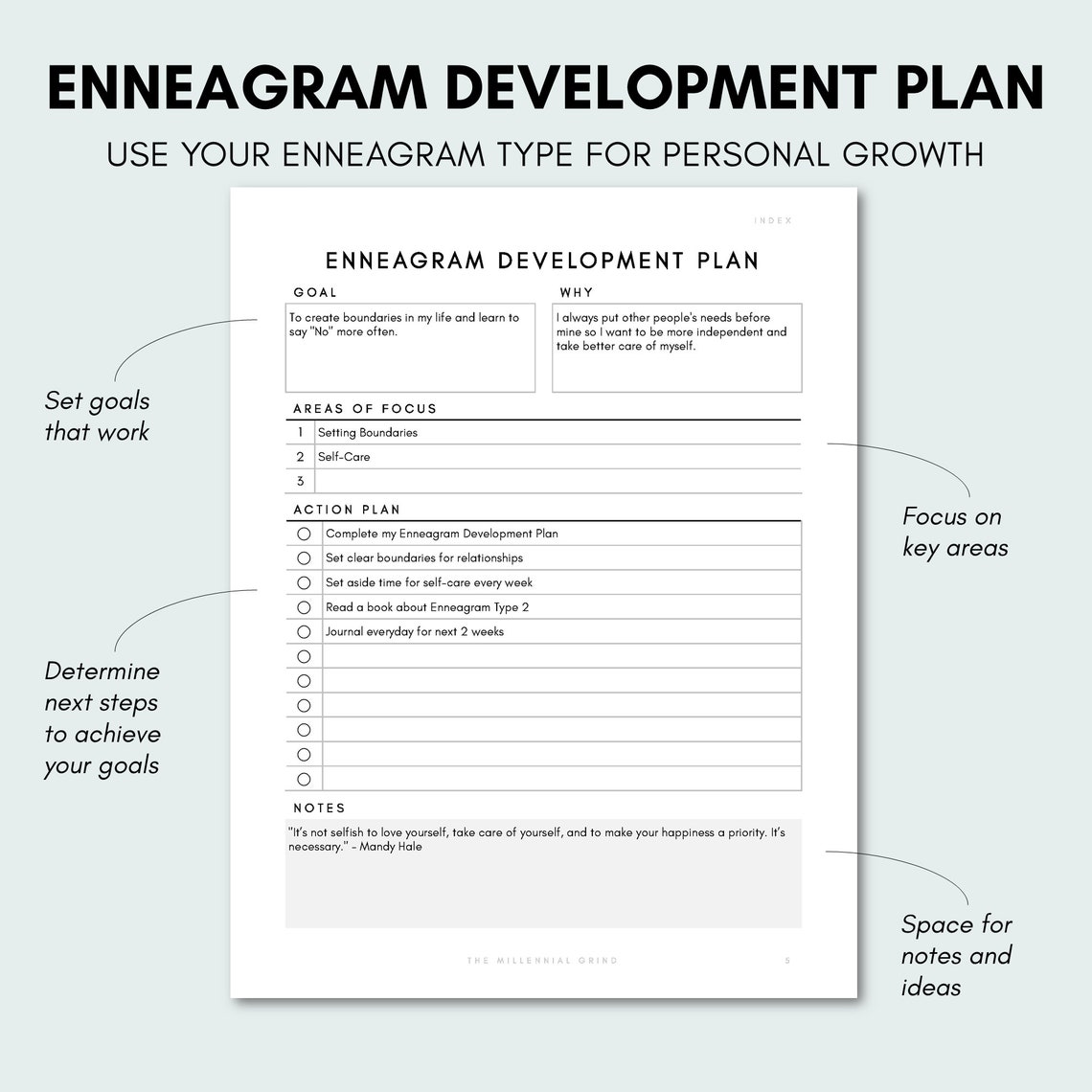 Enneagram Planner Enneagram Type Worksheets Enneagram - Etsy