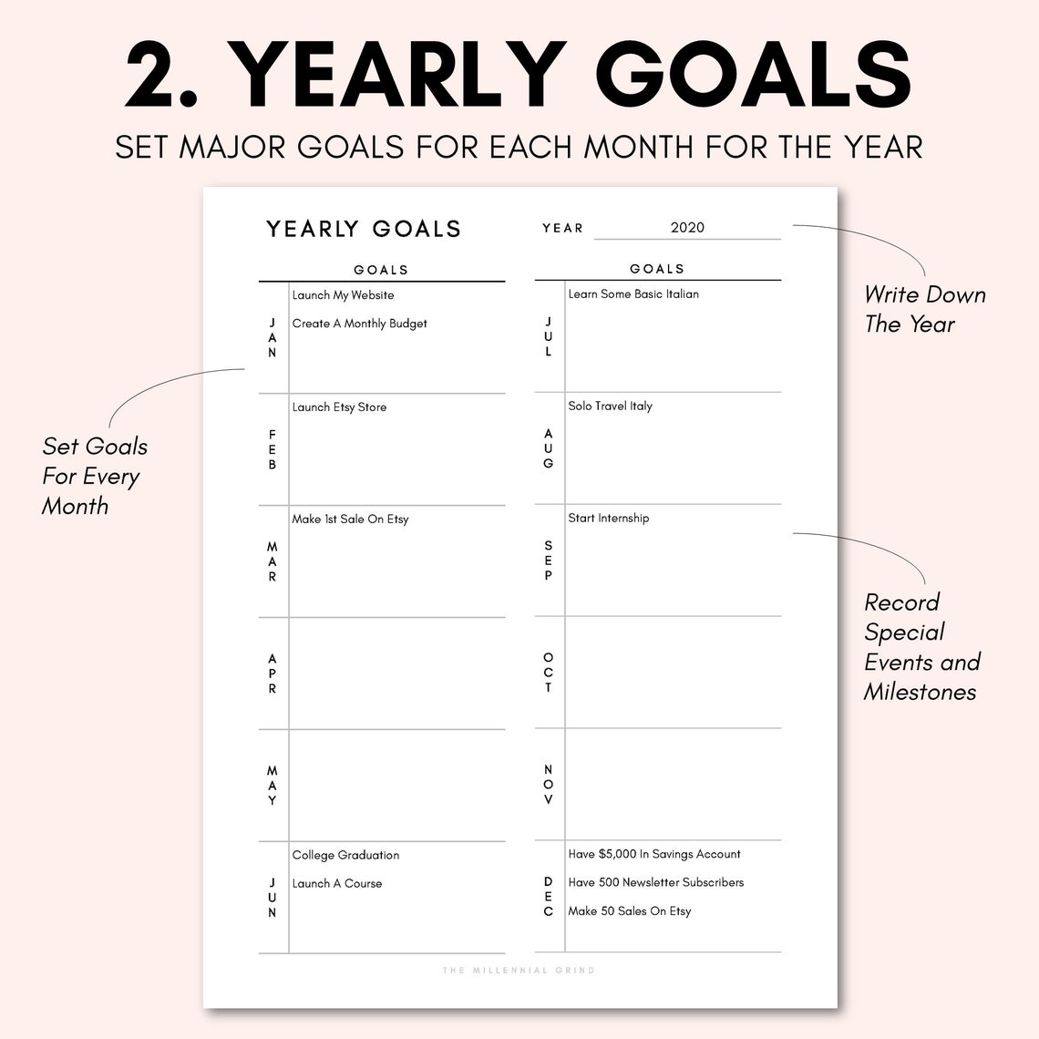 Goal Planner Printables Goal Worksheet Goal Planning - Etsy