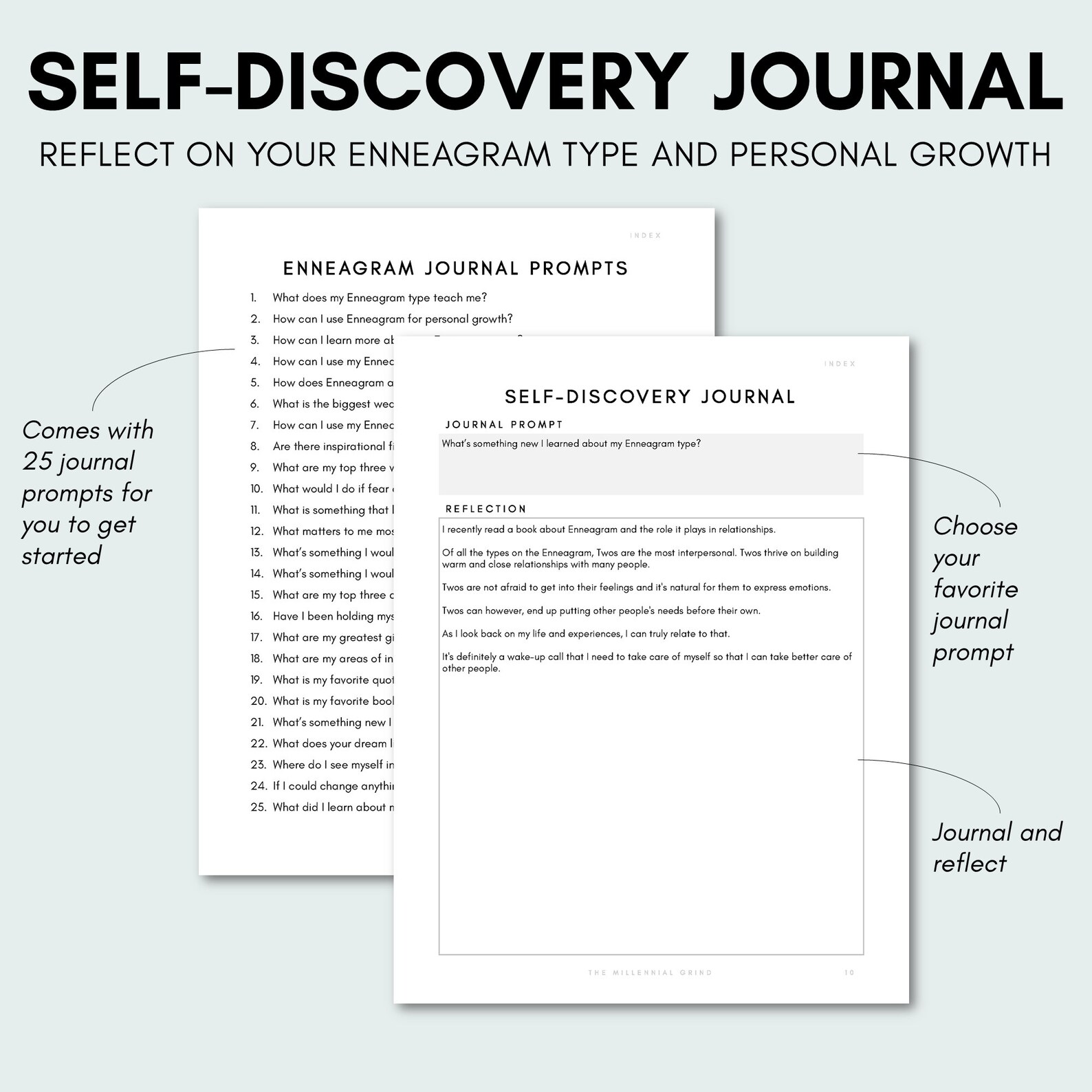 Enneagram Planner | Enneagram Type Worksheets | Enneagram Journal ...