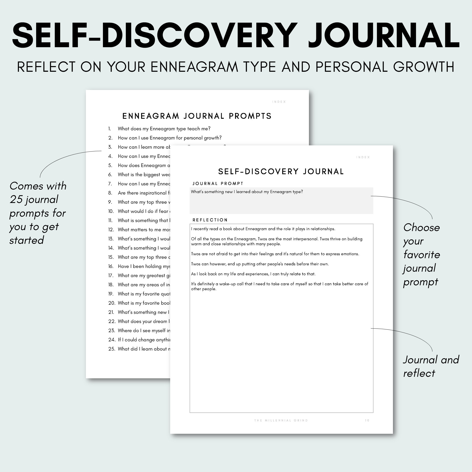 Enneagram Planner | Enneagram Type Worksheets | Enneagram Journal ...