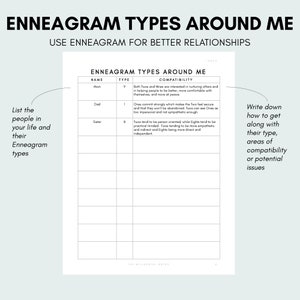 Enneagram Planner | Enneagram Type Worksheets | Enneagram Journal ...