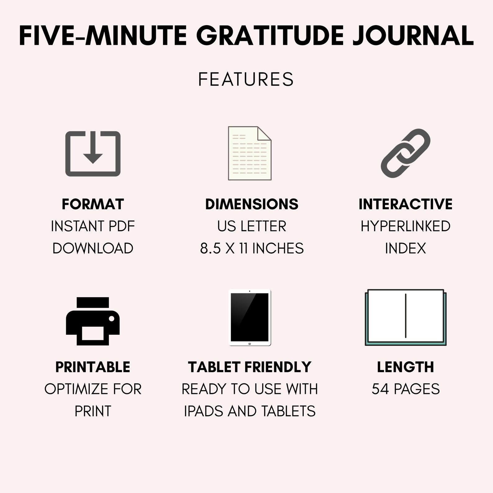 Digital Gratitude Journal | Gratitude Journal Prompts | Gratitude ...