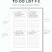 To Do List Printable Page | Instant PDF Download | 3 Editable Pdfs | Letter Size | 2 Colors - Etsy