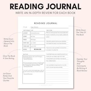 Reading Planner | Reading Journal | Reading List | Reading Log ...