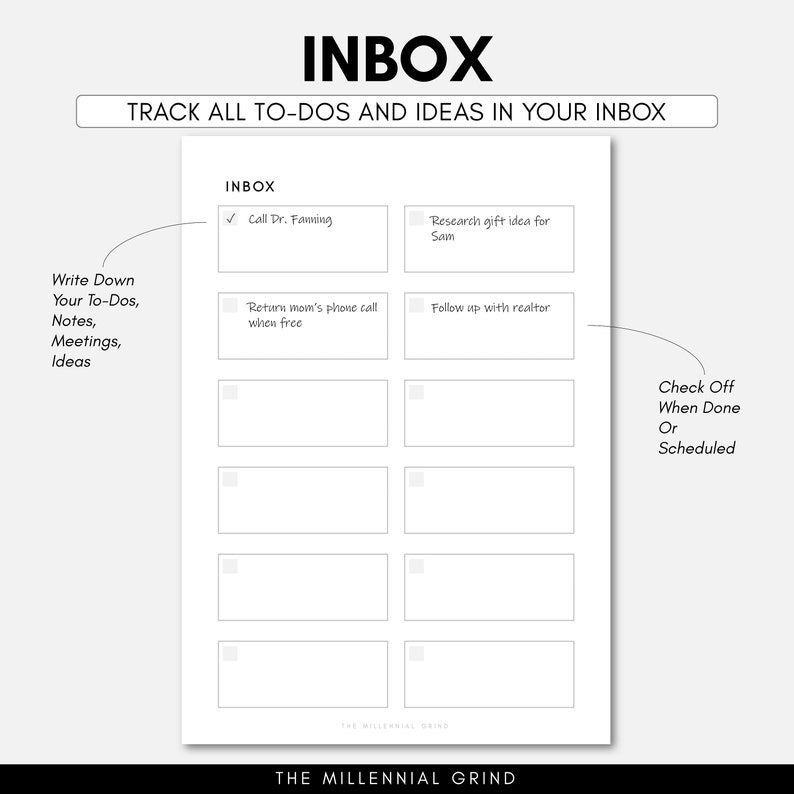 A5 Inbox Inserts | A5 Inbox Printable | A5 Inbox Planner Inserts ...