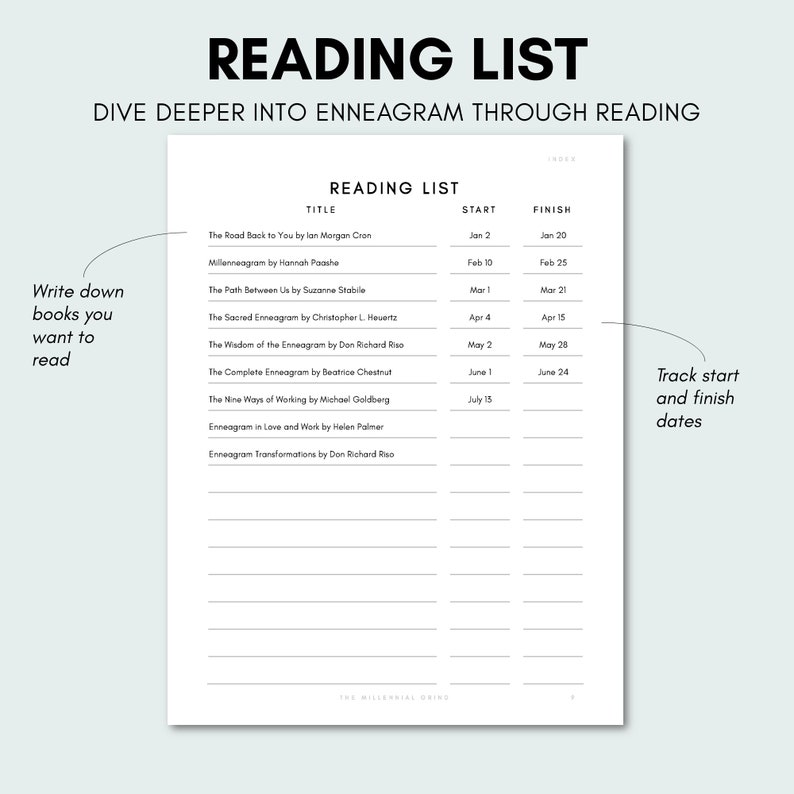 Enneagram Planner Enneagram Type Worksheets Enneagram - Etsy Canada