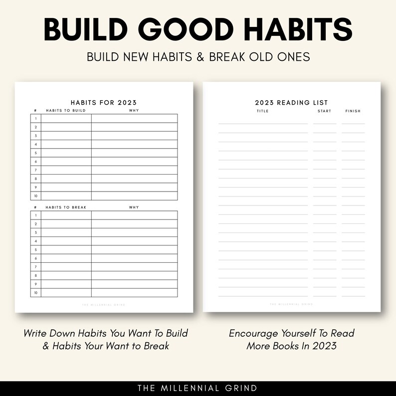 2023 Goal Planner | 2023 Goal Tracker | 2023 New Year Goal Planning ...