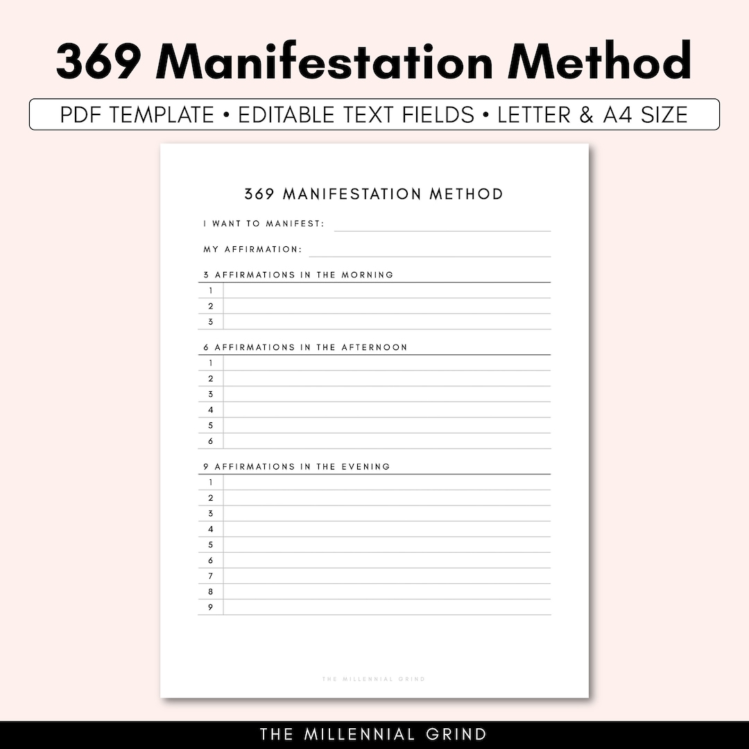 369 Manifest Journal | 369 Manifestation Journal | 369 Method | 369 ...