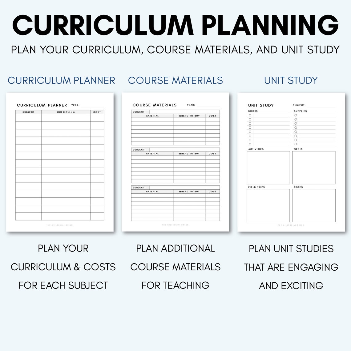 Homeschool Planner Homeschool Printables Editable PDF - Etsy