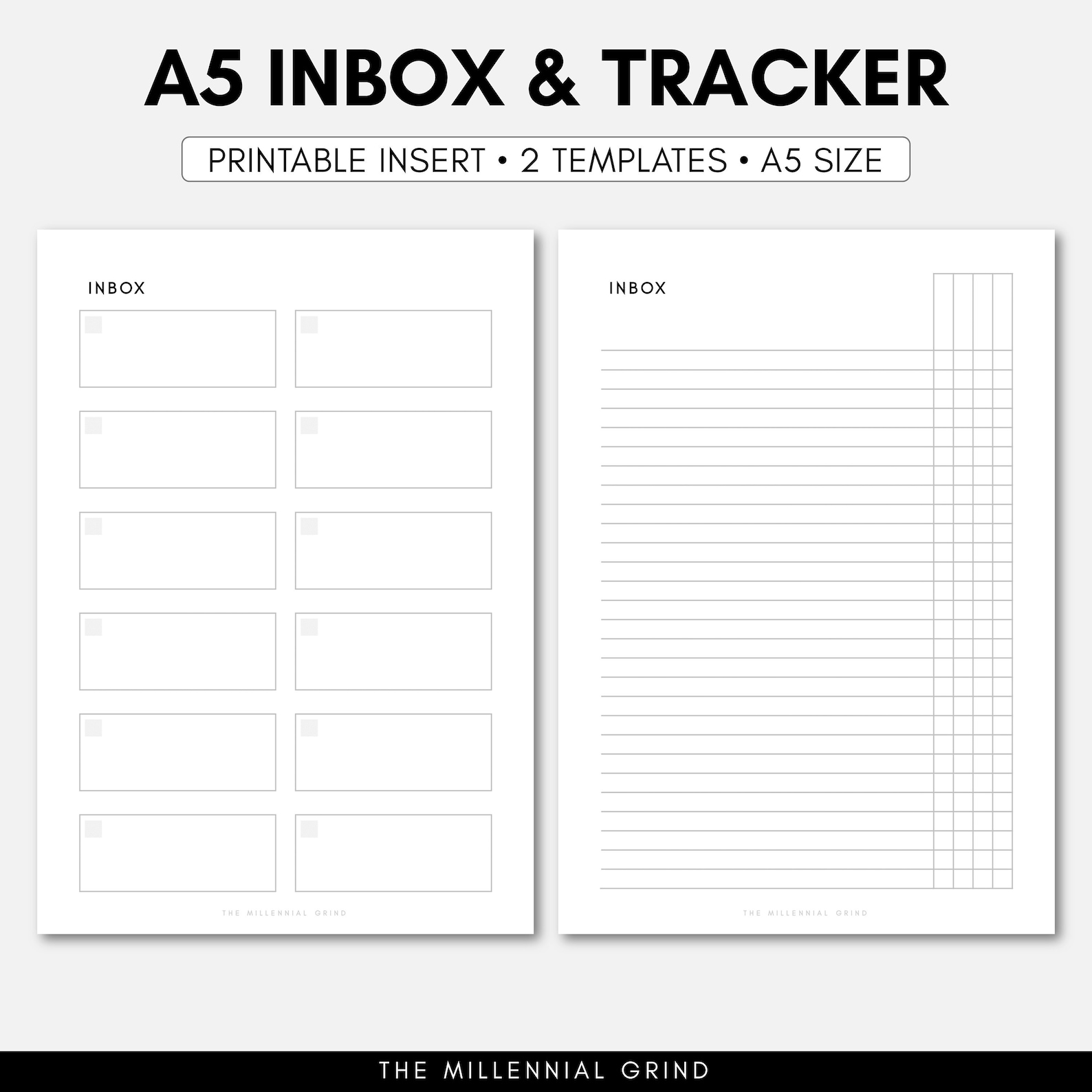 A5 Inbox Inserts | A5 Inbox Printable | A5 Inbox Planner Inserts ...