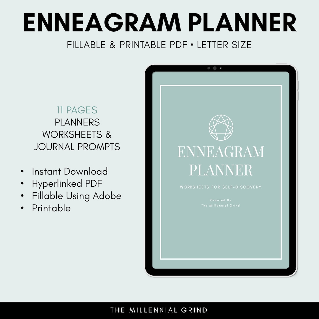 Enneagram Planner | Enneagram Type Worksheets | Enneagram Journal ...
