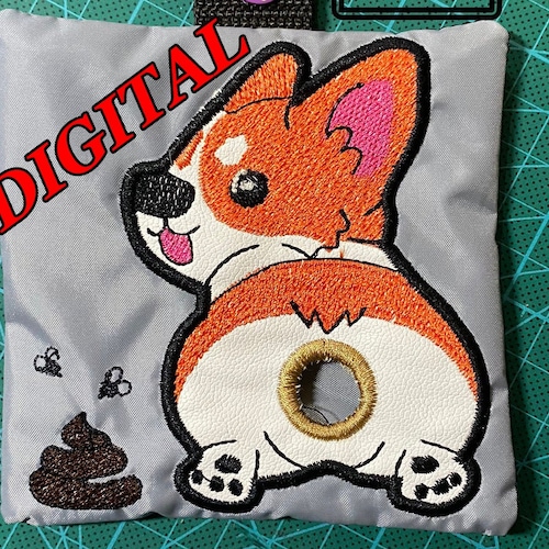 ITH Dachshund Poop Bag Dispenser Machine Embroidery Design. | Etsy