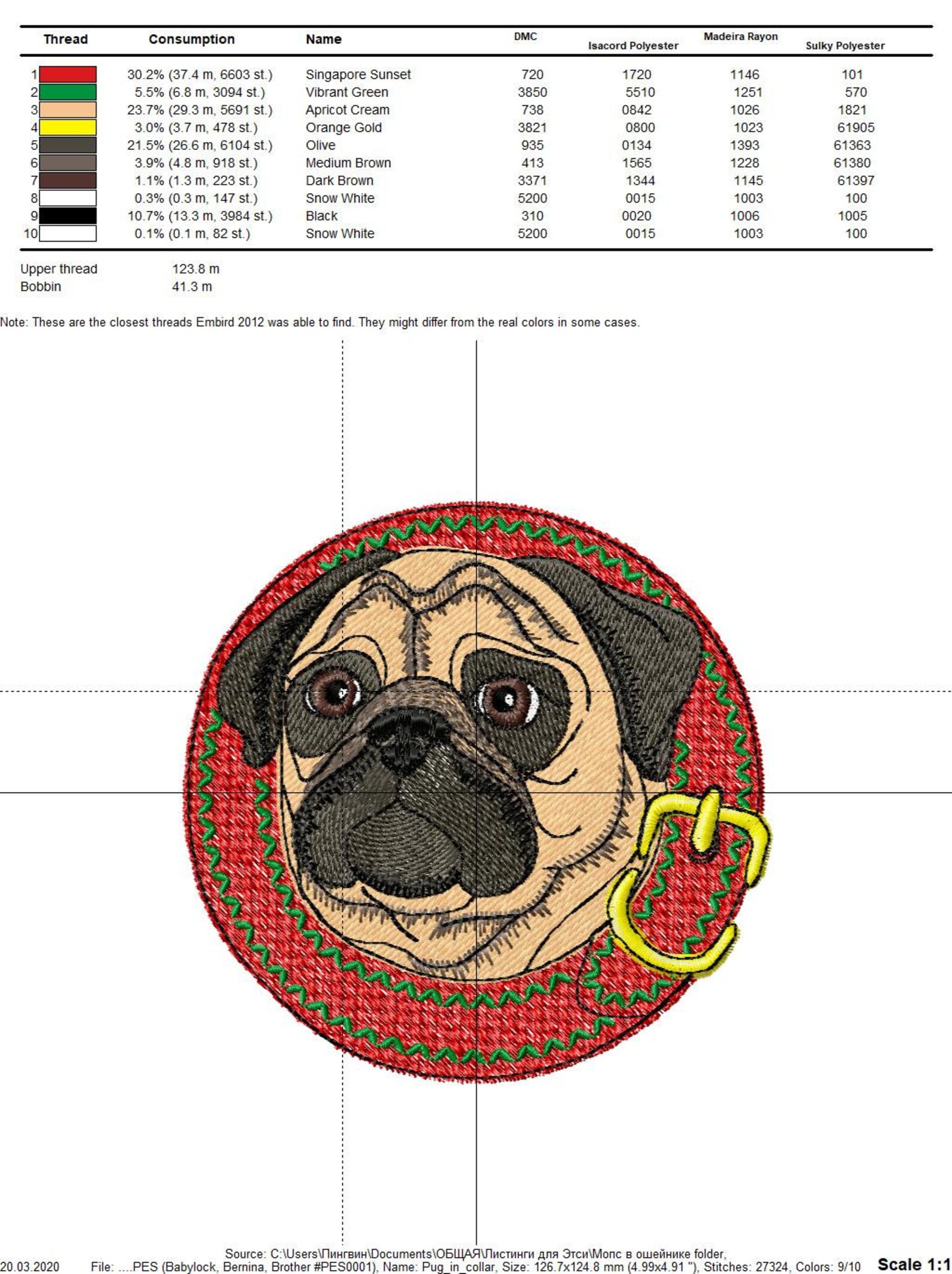 Pug Embroidery Design. Pug Face. Pug Machine Embroidery - Etsy