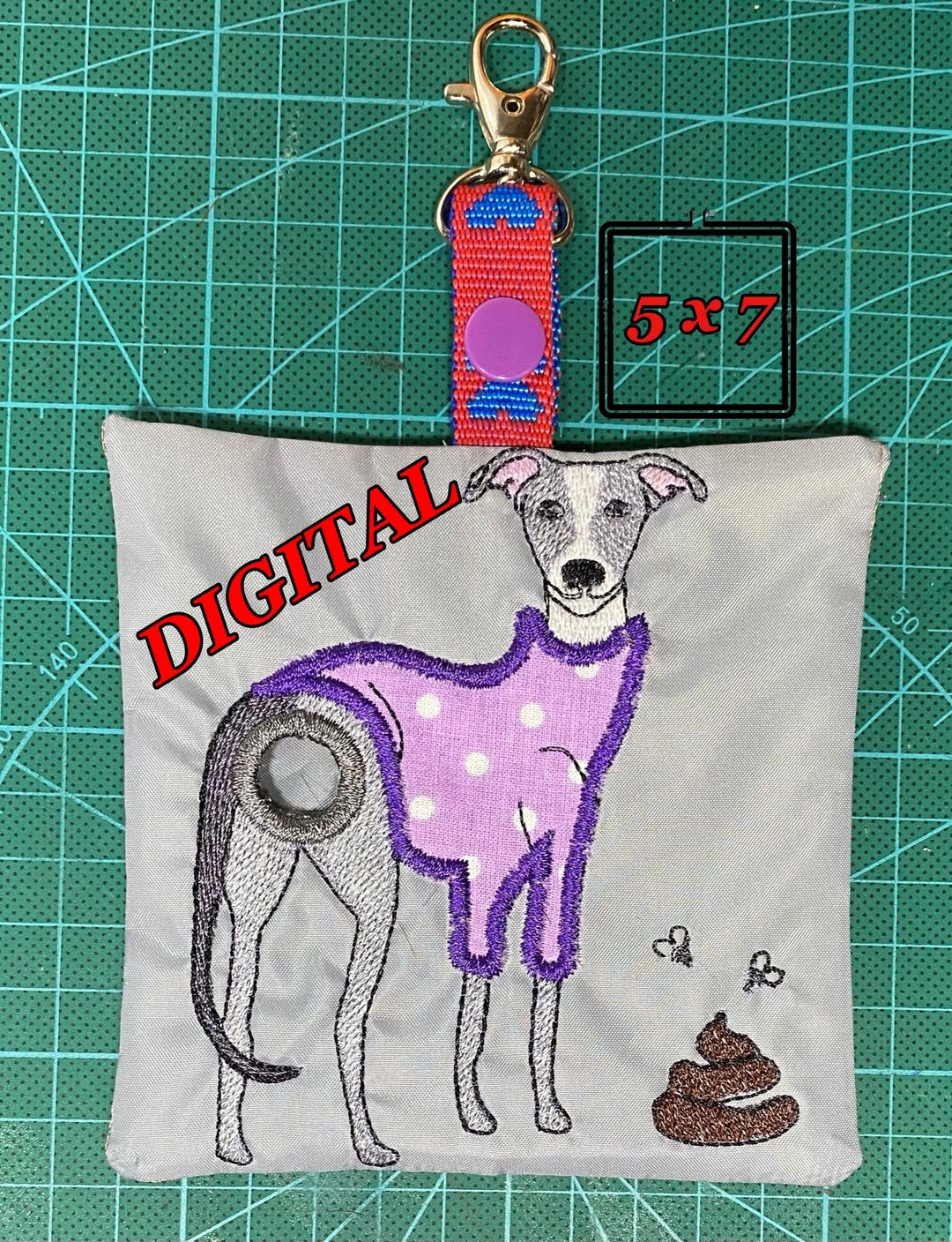 ITH Greyhound Whippet in Sweater Poop Waste Bag Dispenser Machine ...