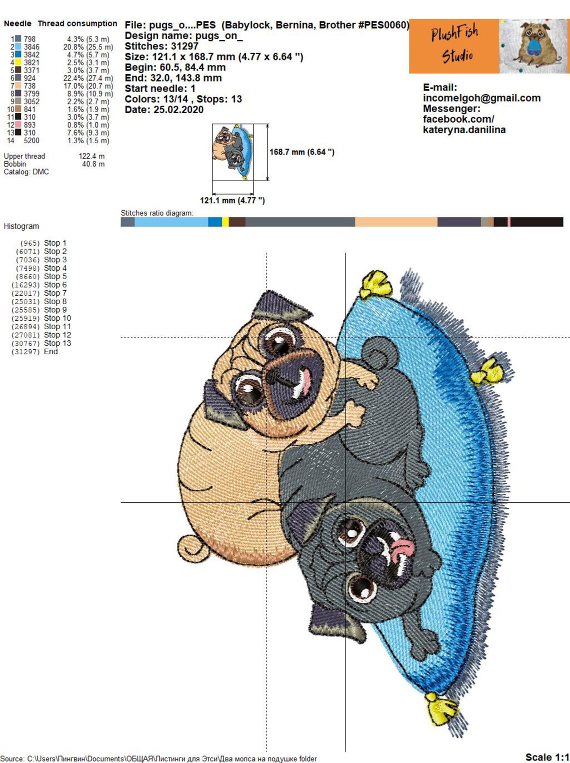 Pug Embroidery Design. Pug Dog. Pugs Machine Embroidery | Etsy