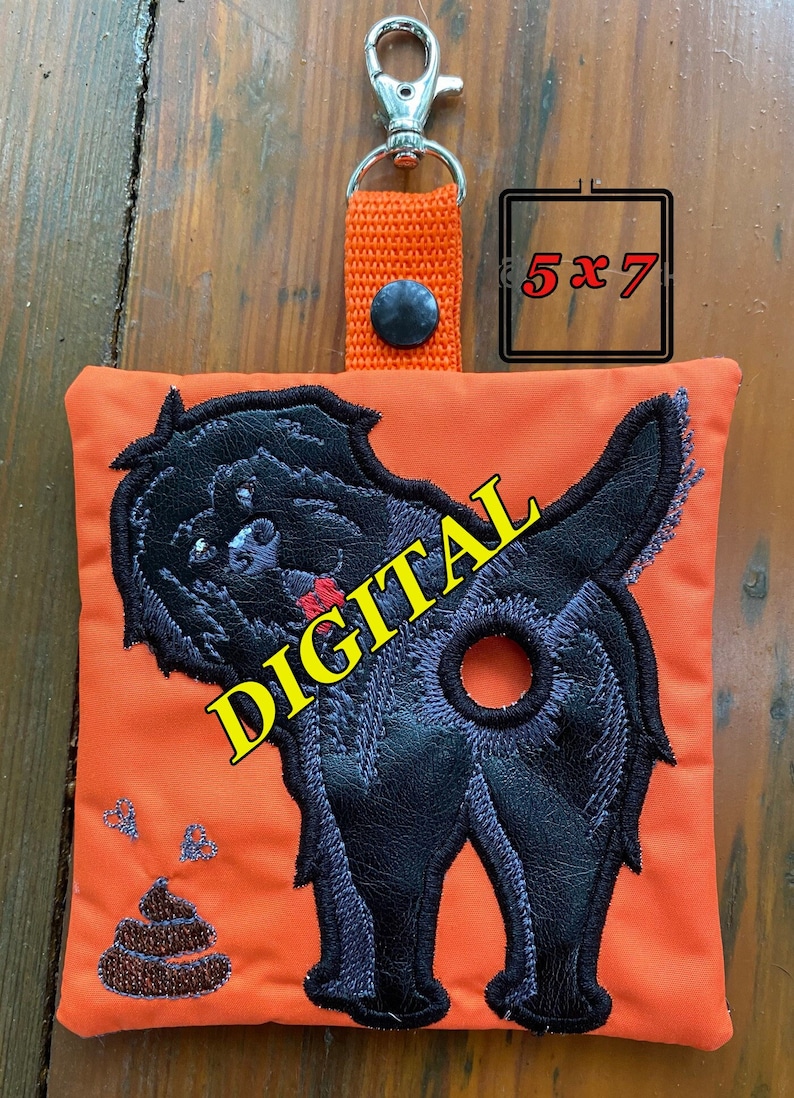 ITH Newfoundland Dog Poop Bag Dispenser Machine Embroidery Design (5x7 ...