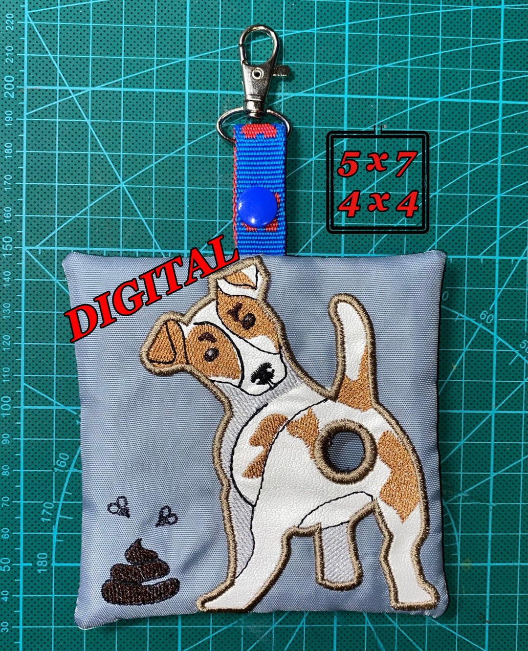 ITH Jack Russell Poop Bag Dispenser Machine Embroidery Design (digital ...