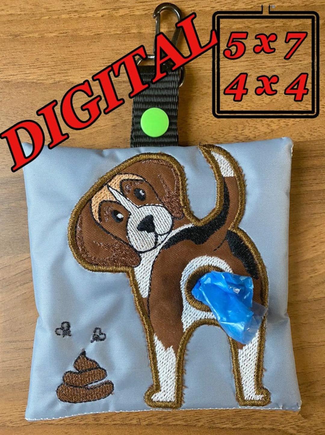 ITH Beagle Poop Bag Dispenser Machine Embroidery Design (4x4, 5x7) - Etsy