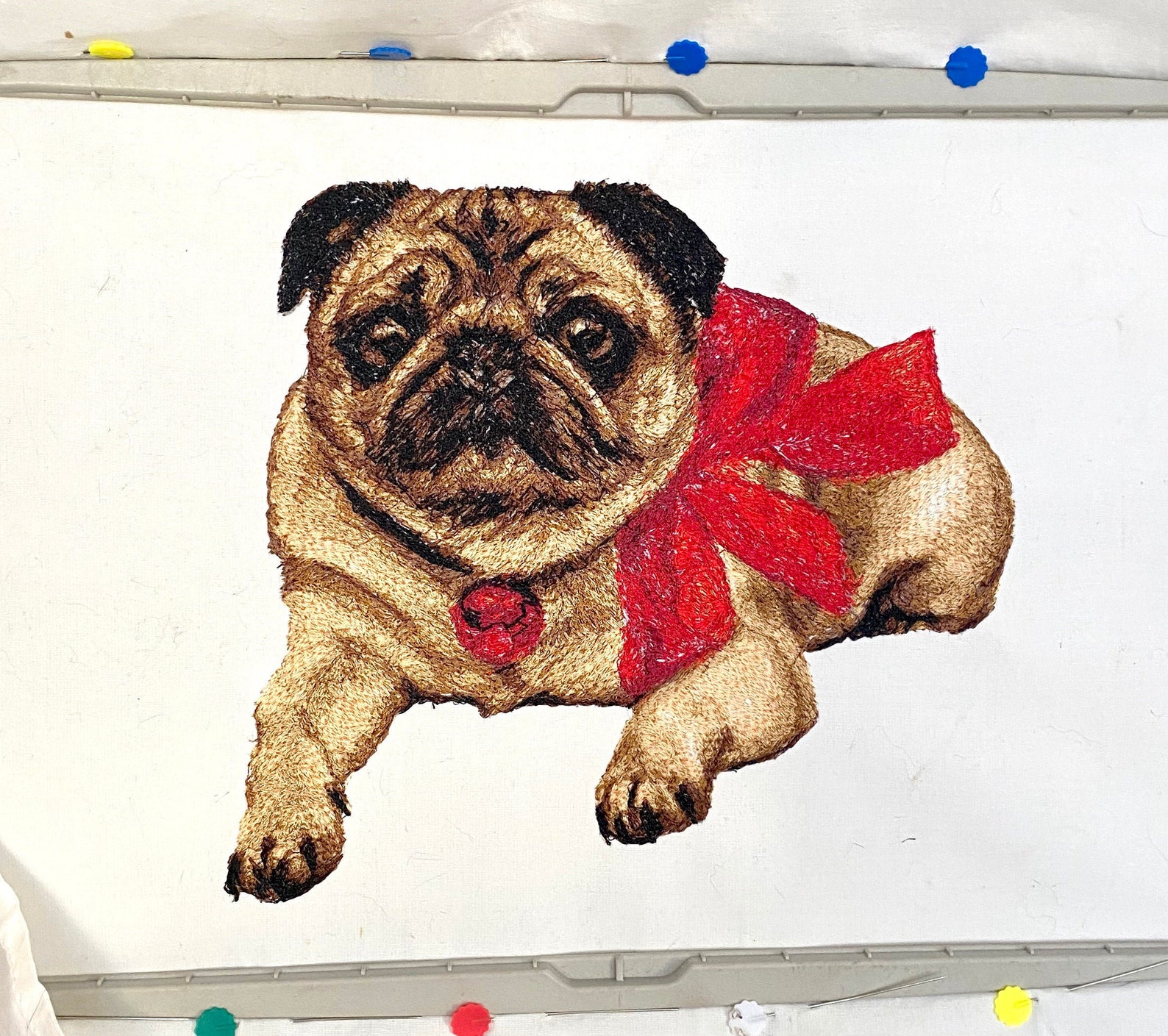 Pug embroidery design. Pug machine embroidery design. Pug with | Etsy