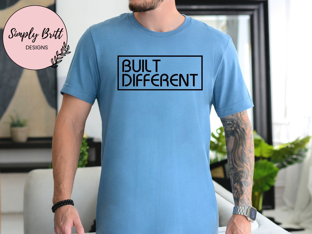 Built Different Shirt for Men, Mens Graphic T-shirt, Fitness Workout ...