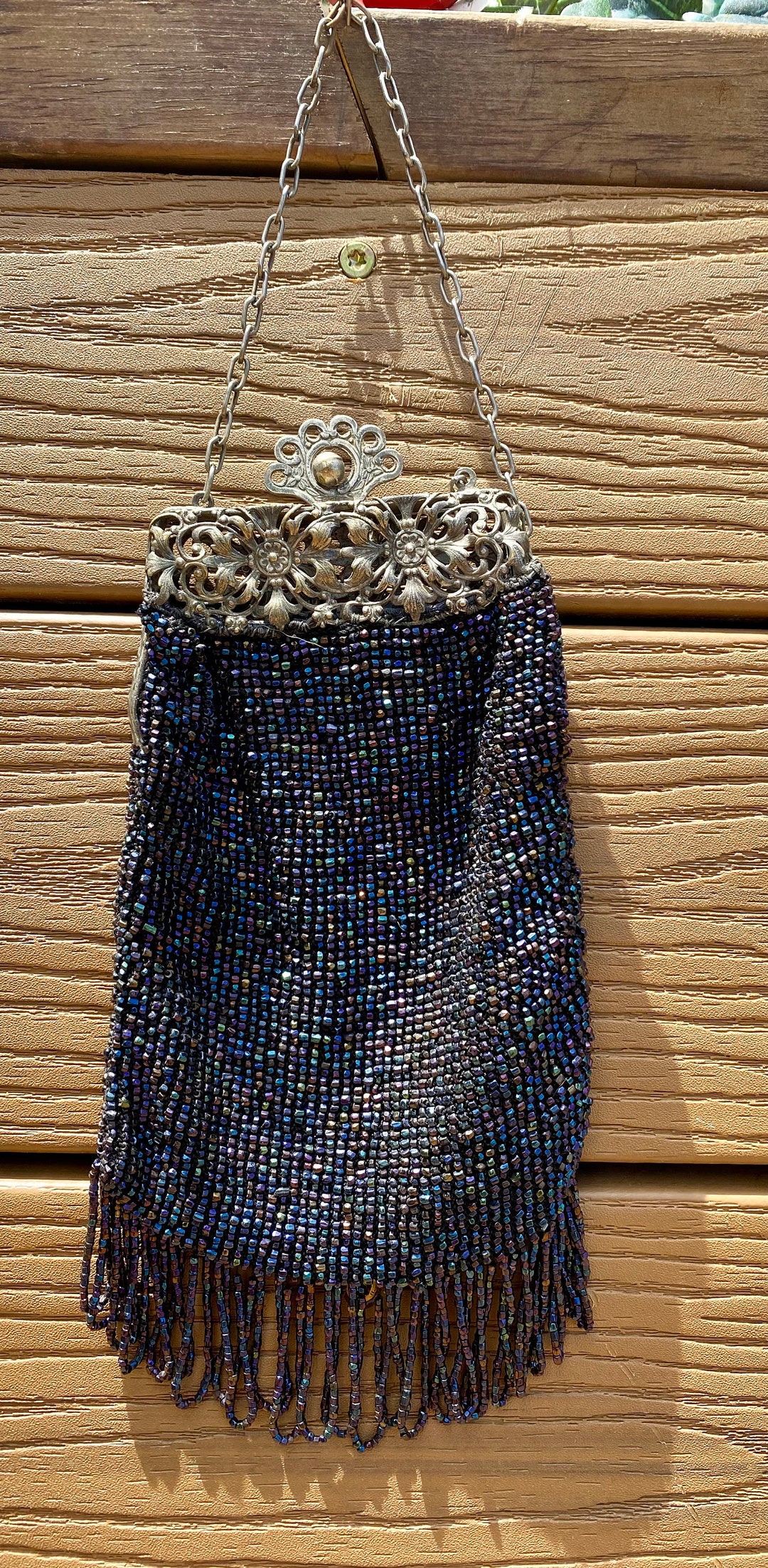 Antique Beaded Handbag - Etsy