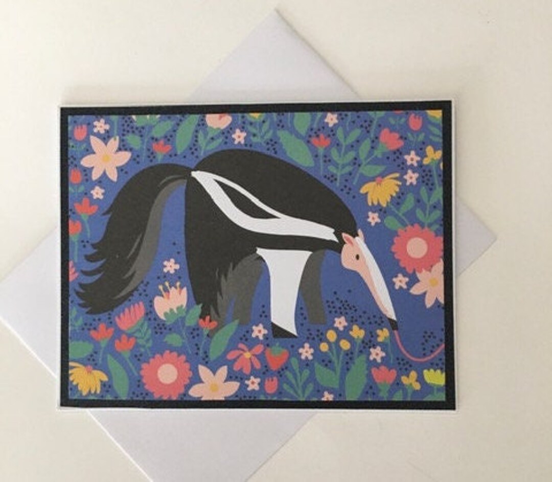What a Cure Ant Eater. A Handmade Note Card That is Blank on the Inside ...