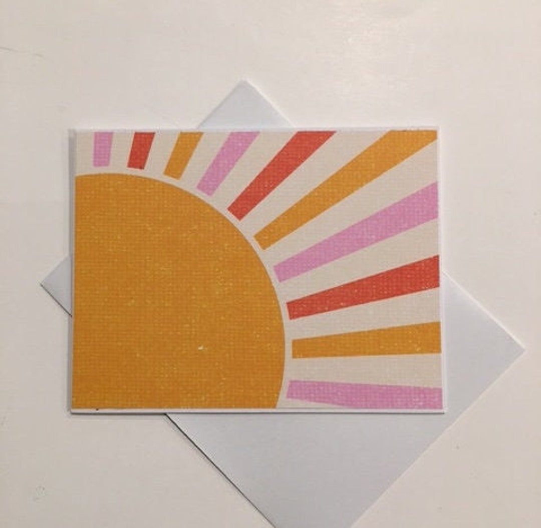 Let the Sunshine In. A Handmade Note Card That is Blank on the Inside ...