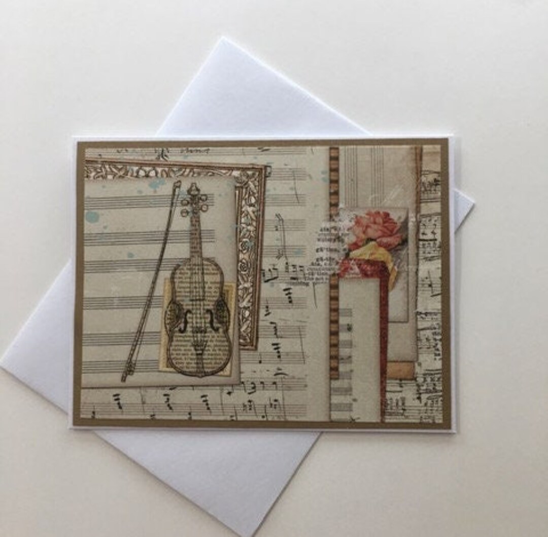 The Concert Was Amazing. A Handmade Note Card That is Blank on the ...