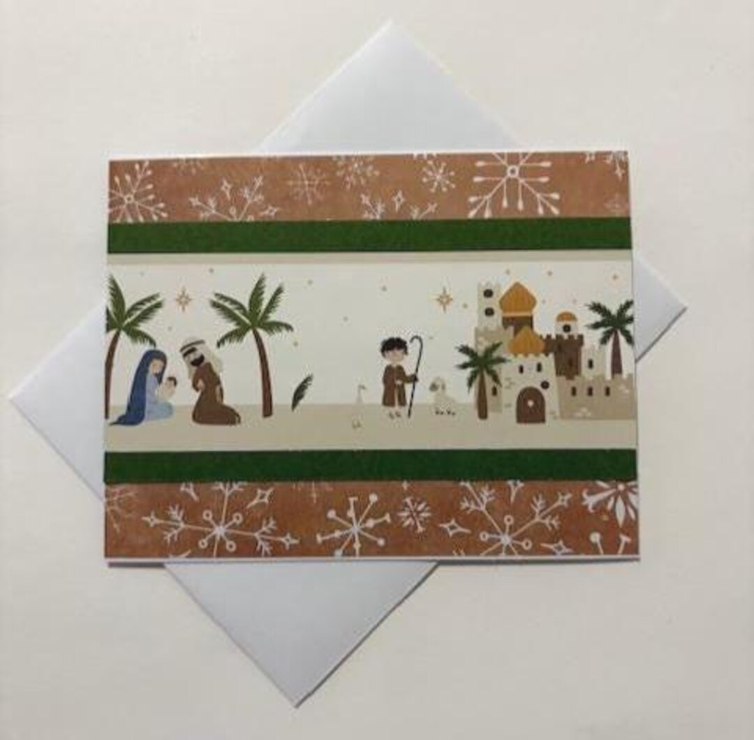 Baby Jesus Was Born. A Handmade Note Card That is Blank on the Inside ...