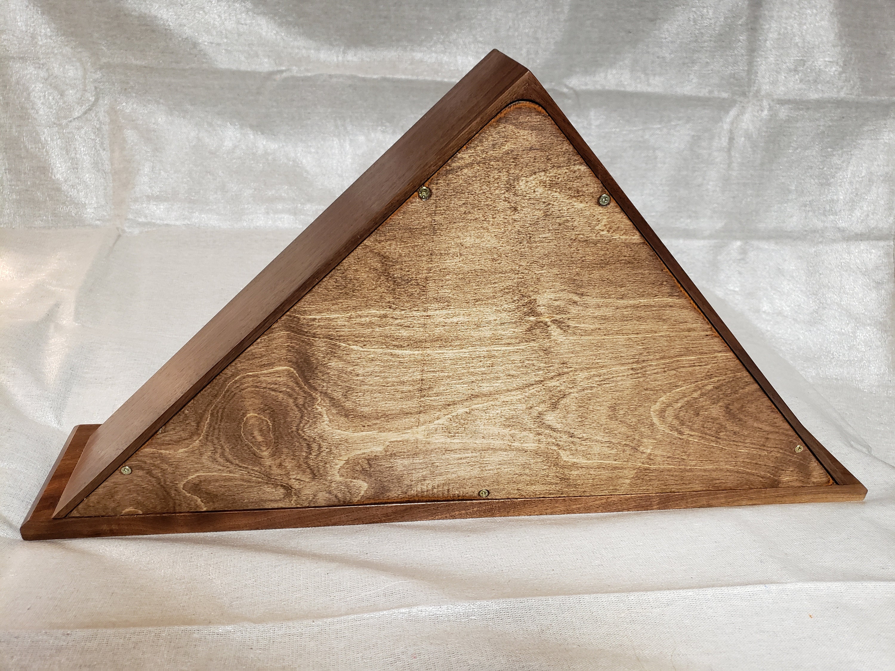 Solid Walnut American Flag Display Box Case Military Veteran Shadow Box ...