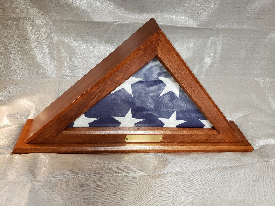 Solid Cherry American Flag Case Display Box Case Military - Etsy