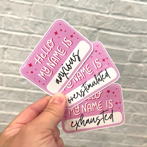Hello My Name is Name Tag Stickers - Etsy