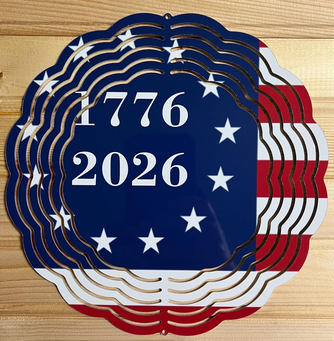 Patriotic Betsy Ross Semiquincentennial 250 Years 1776-2026 8 Inch Wind ...