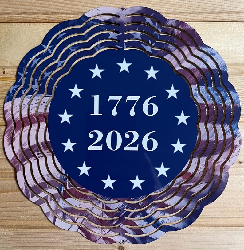 Patriotic Semiquincentennial 1776-2026 8 Inch Wind Spinner - Etsy
