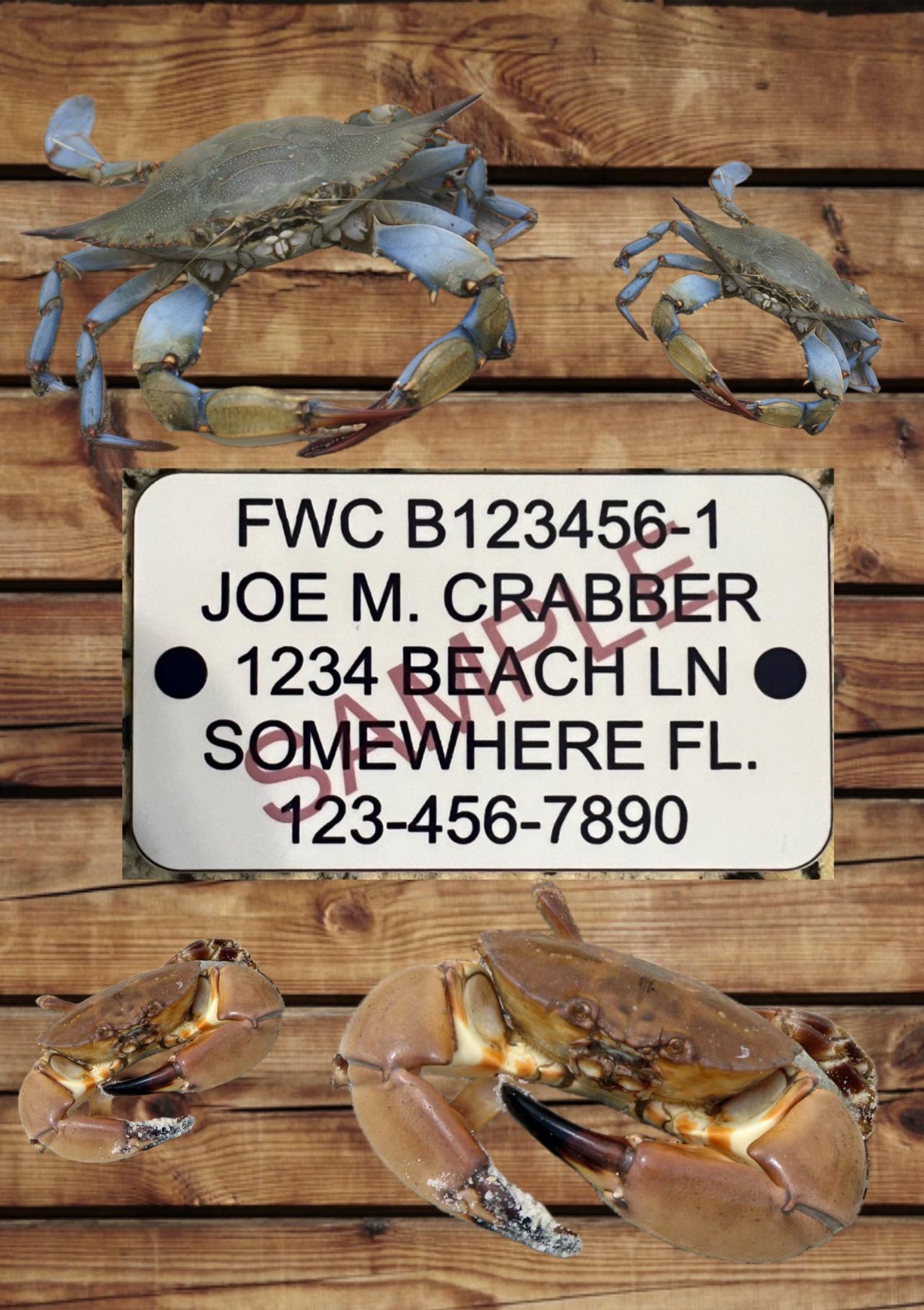 Custom Printed Aluminum Crab Trap Tags - Etsy