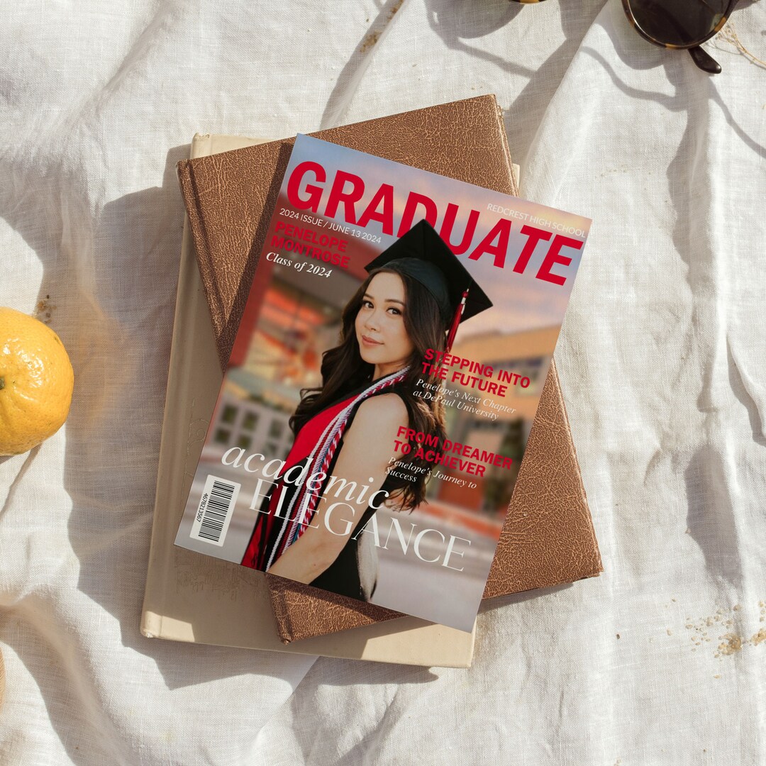 Graduation Magazine Cover, Graduation Invitation, Graduation Template ...