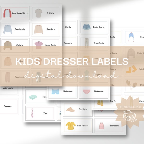 Dresser Labels - Etsy