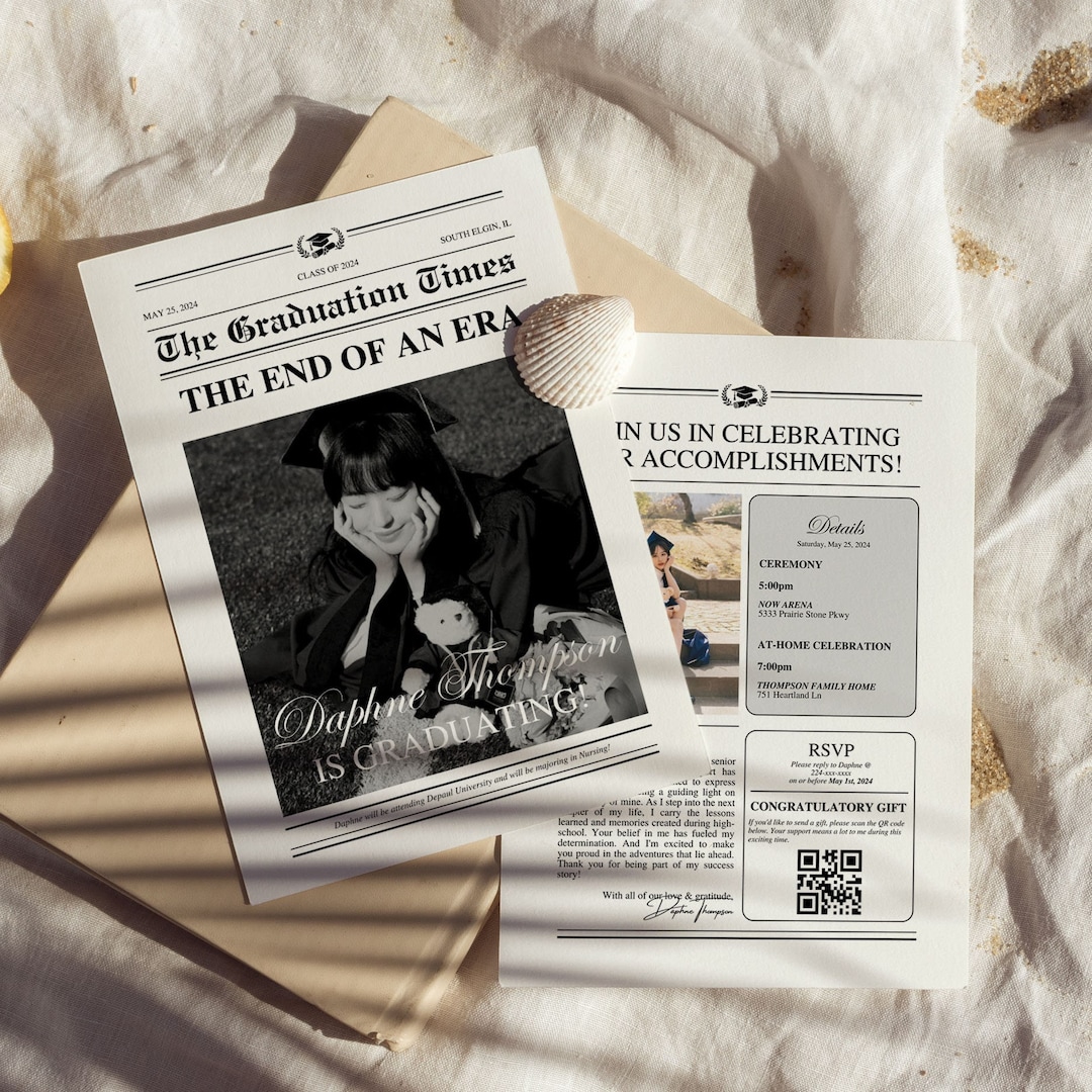 Graduation Invitation Template, Senior Graduate Announcement Template ...